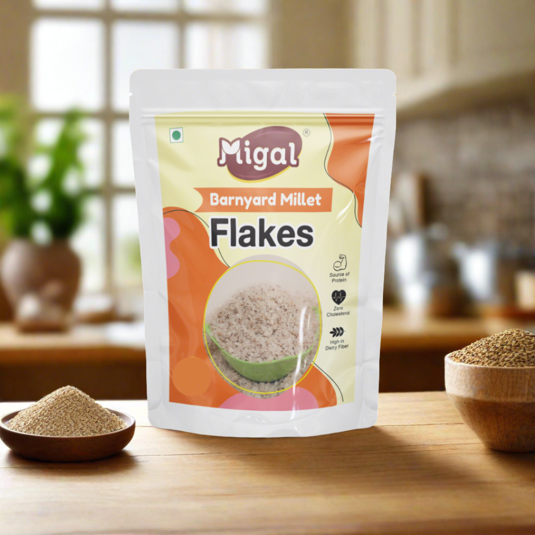Barnyard Millet Flakes - 400g | Millet Poha | Buy Millet Flakes – Migal ...