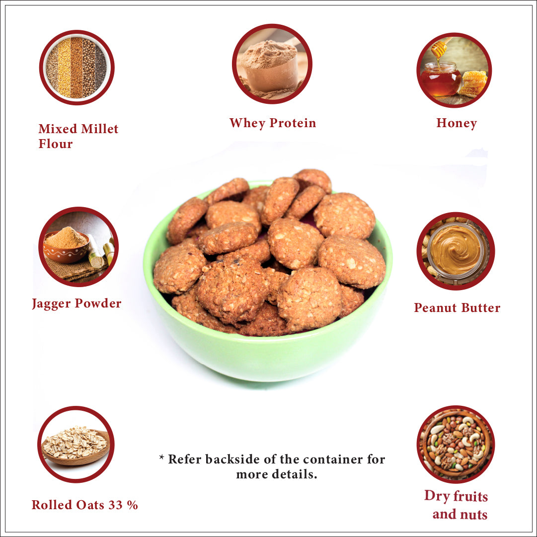 Fruit & Nut Millet Nutri gen Cookies - 560gm – Migal Foods