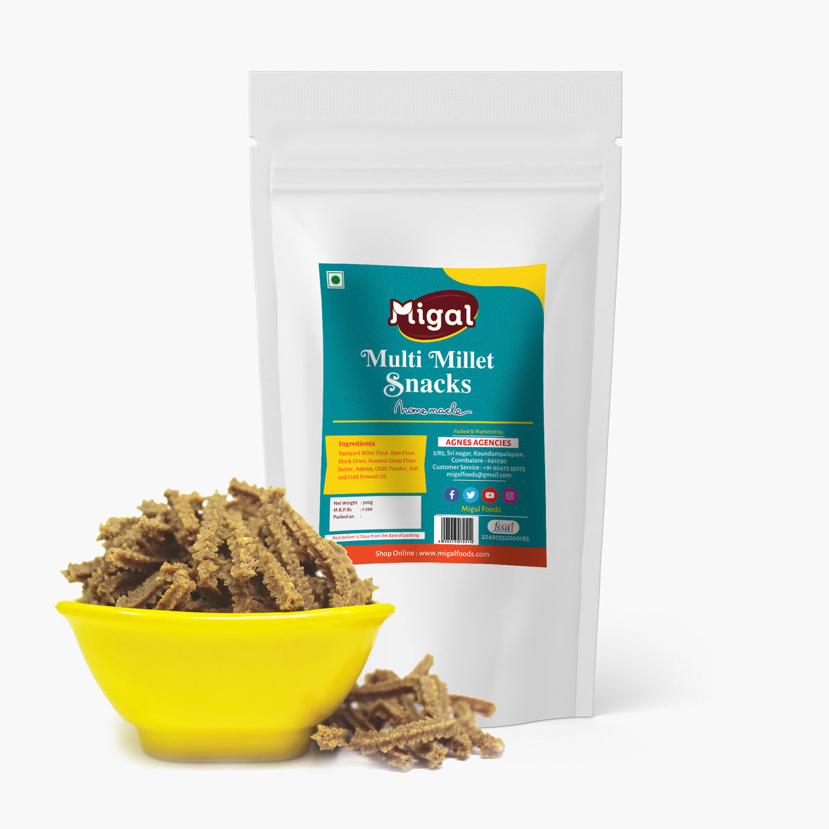 Multi Millet Snacks | Multi Millet Murukku | Millet Chakli – Migal Foods