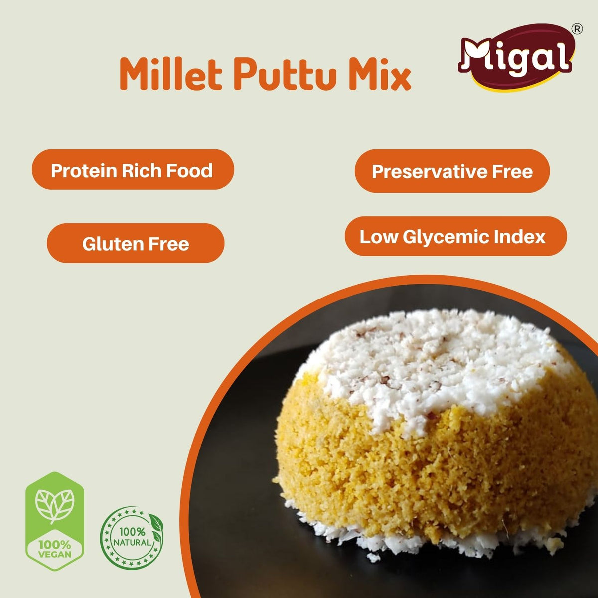 Barnyard Millet Puttu Mix | Kuthiraivali Puttu Podi - 400g – Migal Foods