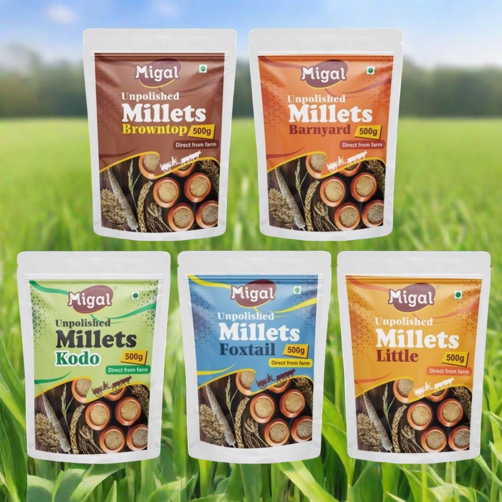 Unpolished Millets Combo Pack – Migal Foods
