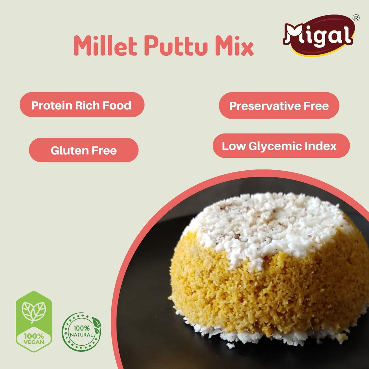 Ragi Puttu Mix | Ragi Puttu Podi – Migal Foods